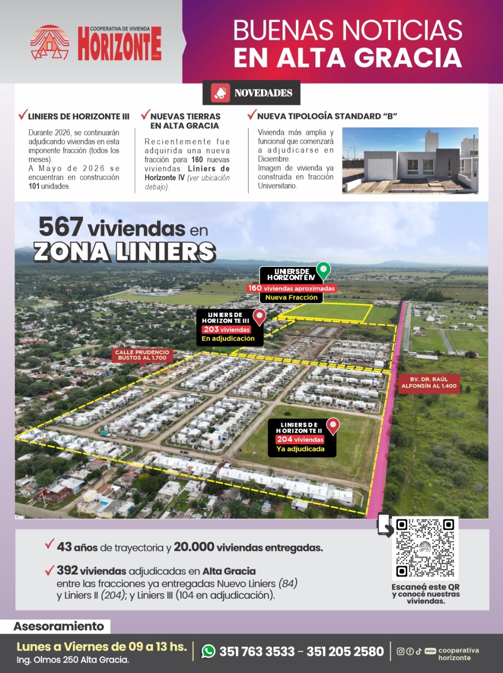 ¡MÁS VIVIENDAS SOCIALES EN ALTA GRACIA! - Cooperativa Horizonte